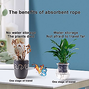 1/6 Inches Self Watering Wick Cord String Cotton Rope for DIY Plant Automatic Watering Device (40 Feet)