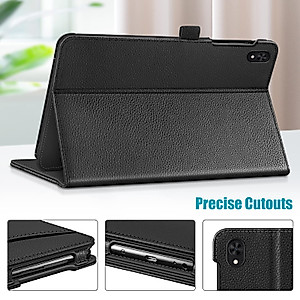 Fintie Case for Alcatel Joy Tab 2 (9032Z) / TCL Tab 8 (9038s) Tablet - [Hands Free] Multiple Angle Viewing Folio Stand Cover with Pocket (Black)