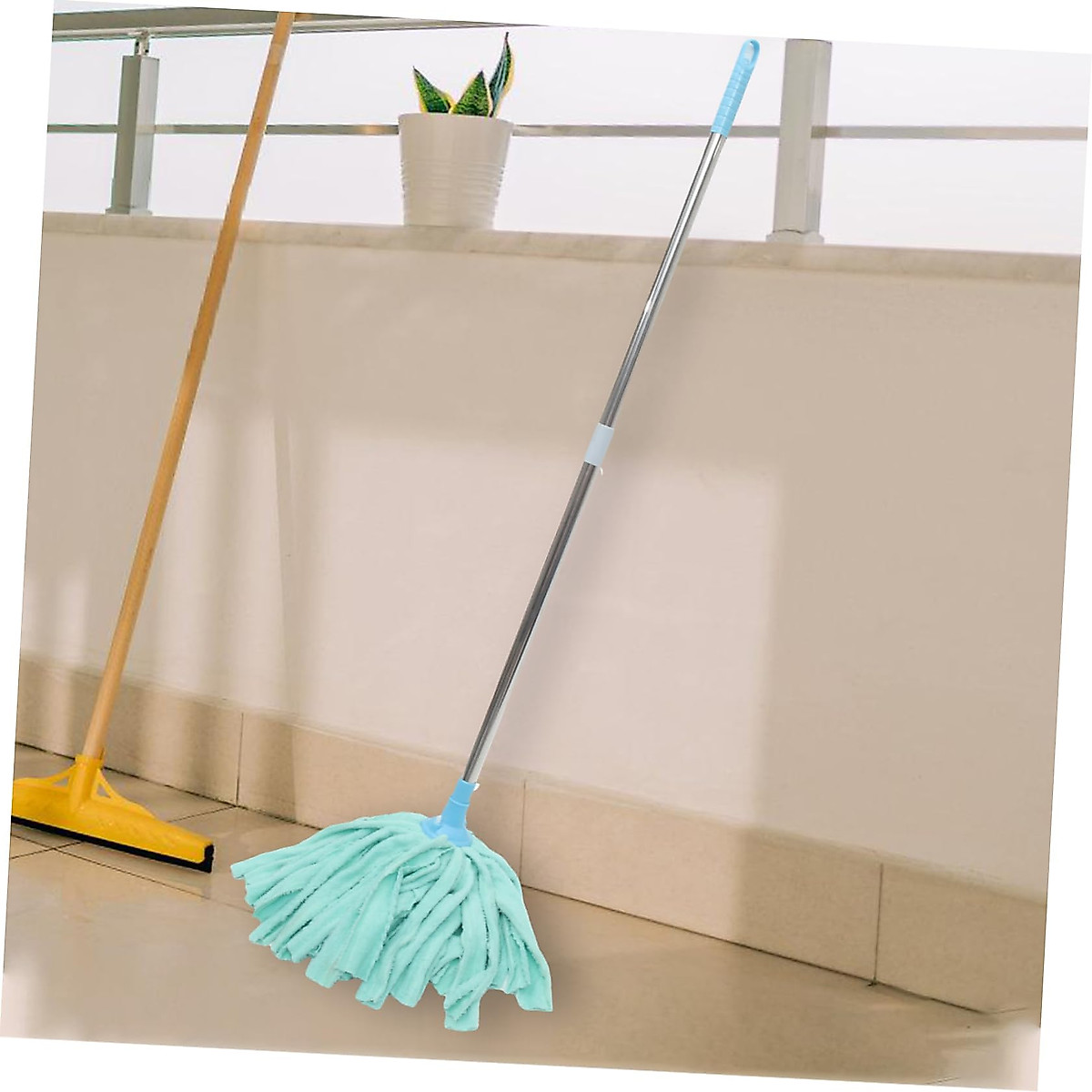 KOMBIUDA Vintage Mop Head Steam Mop Pad Practical Mop Head Reusable Mop Head Flip Mop Refill Commercial Mop Washable Mop Pad Floor Cleaner Mop Cotton Floor Cleaning Mop Head Cloth Green