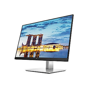 HP EliteDisplay E24q G4 24 Inch IPS LED Backlit Monitor 2-Pack Bundle with Fully Adjustable Desk Mount Monitor Stand