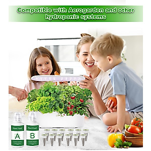 51Pcs Seed Pods Kit for Aerogarden, Hydroponic Pods Supplies, Hydroponic Garden Accessories with 200ml Plant Food Nutrient,12 Grow Sponges, 12 Grow Baskets, 12 Pod Labels, 12 Grow Domes, 1 Tweezer