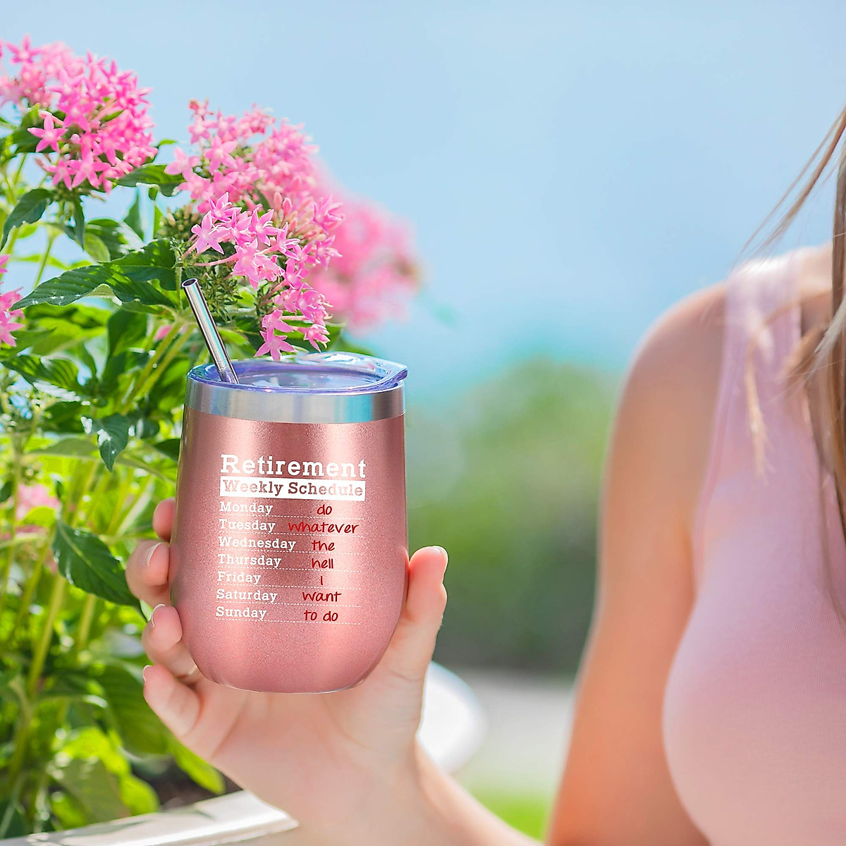 NewEleven Retirement Gifts For Women 2024 - Happy Retirement Party Decorations - Coworker Leaving Gifts, Farewell Gifts, Goodbye Gifts For Coworkers, Friends - 12 Oz Tumbler