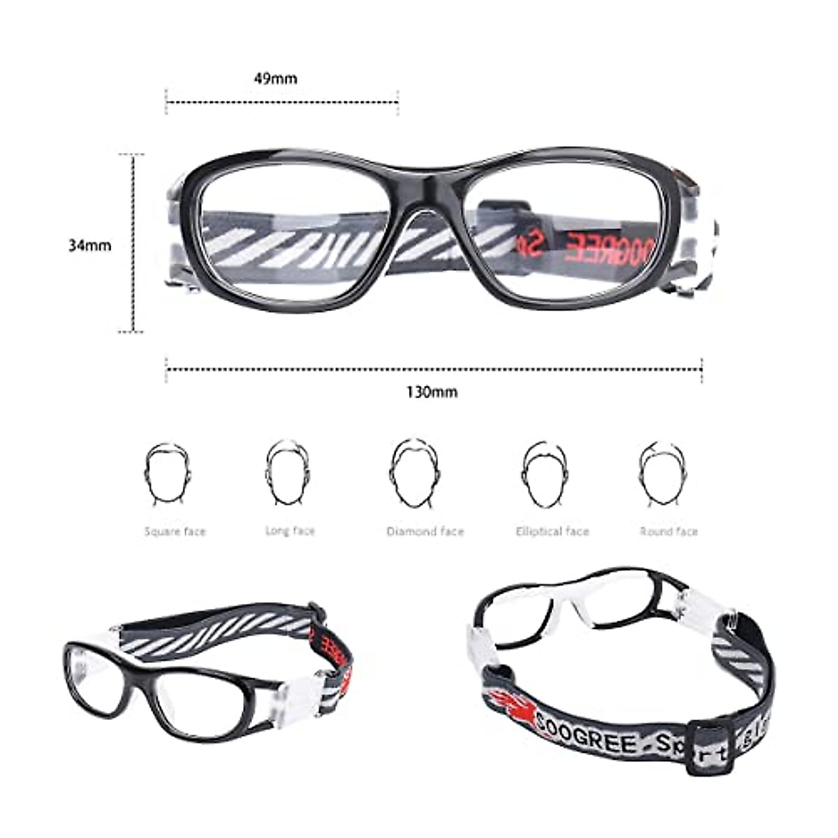 ''N/A'' SooGree kids Basketball Soccer Football Sports Training Glasses Protective Eyewear Goggles Anti Fog Lens for Boys Girls Youth Safety Glasses Age 7-12