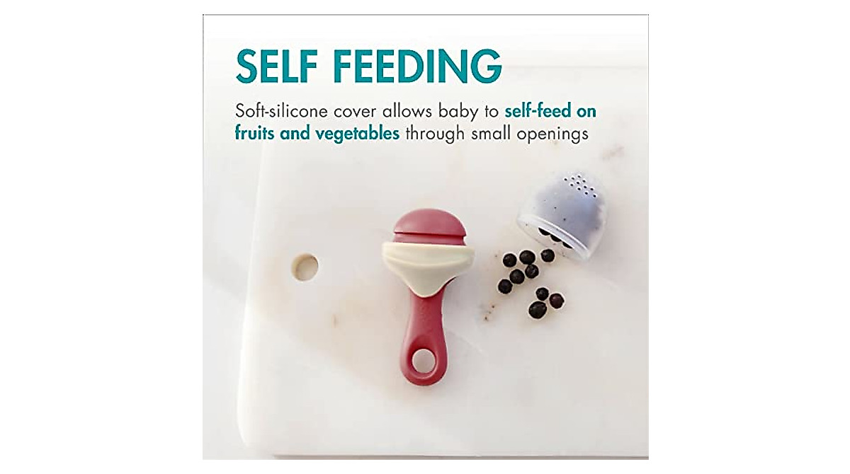 Boon PULP Silicone Baby Feeder for Self-Feeding & Teething Relief