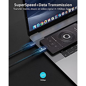 CONMDEX USB C Android Auto Cable, [Upgrade, 3ft, 2-Pack] 10Gbps USB 3.1 Gen 2 USB A to USB C Data Transfer Cord Cable, 3A Fast Charging Type C Charger Cable for Car Samsung Galaxy S10/S9/S8 Note 9/8