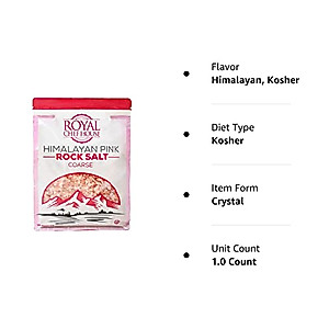 Himalayan Pink Salt 5 lbs Coarse Grain Bulk Bag - Hymalain Pure Gourmet Crystals - Himilian 100% Natural - Contains 84 Minerals -Suitable for Body Bath Scrubs Table Salt Grinder & Salt Mills - Kosher