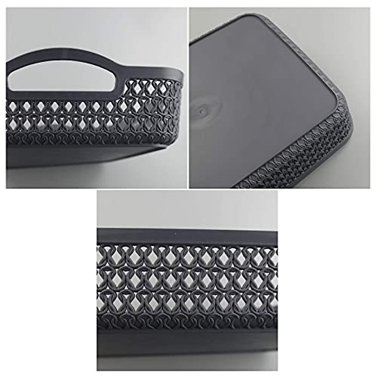 Leendines Office Paper Trays, Plastic Storage Basket Trays Set of 6