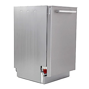 Avanti DWT18V3S Dishwasher 18-Inch Built in with 3 Wash Options and 6 Automatic Cycles, Stainless Steel Construction with Electronic Control LED Display, Low Noise Rating, Metallic