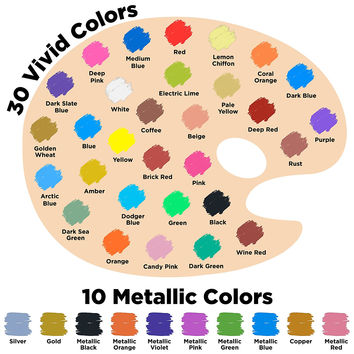 Fine Tip Chalk Markers - Pack of 40 (Neon, Classic & Metallic) Chalk Pens - For Chalkboard, Blackboard, Window, Labels, Bistro, Glass - Wet Wipe Erasable - 3mm Reversible Tip