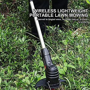 3.7V Cordless Grass Strimmer Sets with Telescopic Rod, Cordless String Trimmer Edger Lawn Tool Battery Powered 1200mAh, Lightweight Grass Trimmer Weed Eater Brush Cutter for Garden Yard