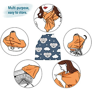 Nursing Cover Breastfeeding Scarf Cute Koala - Baby Car Seat Covers, Infant Stroller Cover, Carseat Canopy(55)