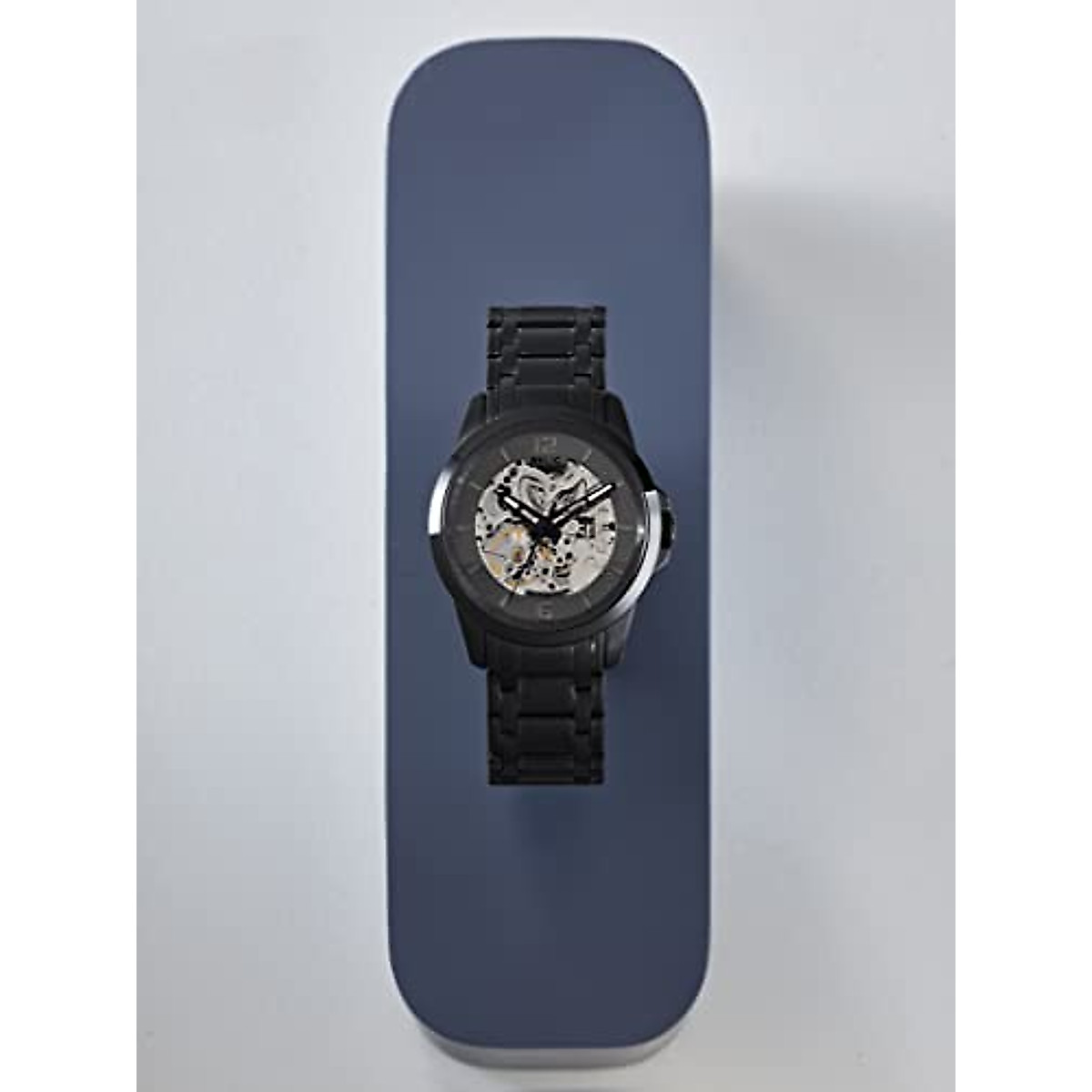 Relic by Fossil Men's Cameron Automatic Self-Winding Stainless Steel IP Skeleton Dial Watch, Color: Black (Model: ZR12110)