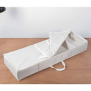 Richards Underbed Wrapping Paper and Bow Organizer Accessories Compartments, Beige