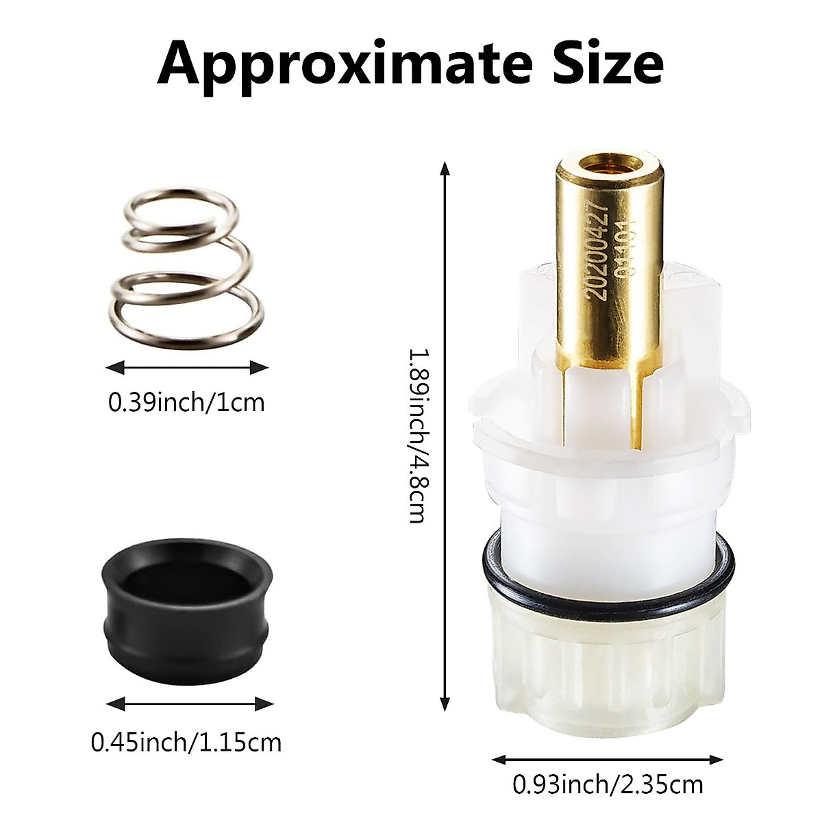 4 Pack RP25513 Faucet Stem Replacement for Two Handle Faucet Repair Kit, Faucet Stem Assembly with RP4993 Seat and Springs