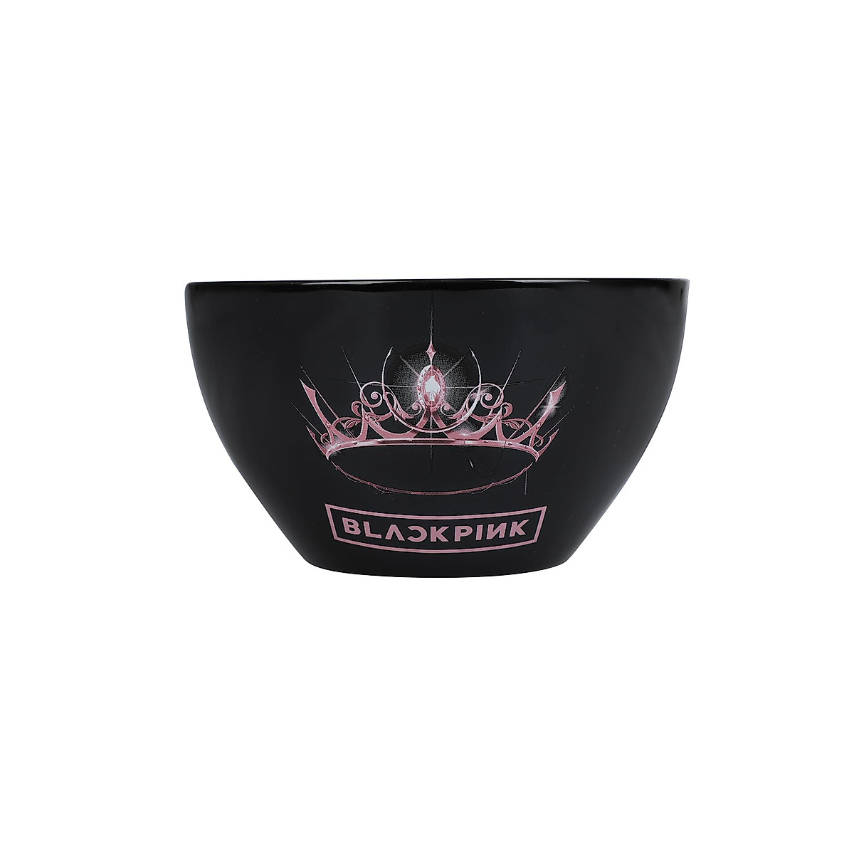 Bioworld Blackpink Crown and Logo Ceramic Ramen Bowl and Plastic Chopsticks Set