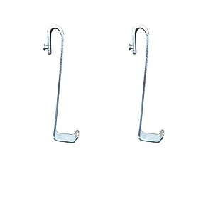 YES Time Shower Glass Door Hooks , 2 Piece Over The Door Hooks for Bathroom Frameless Glass Shower Door, Towel Hanger,Length 10cm/3.93" (Hook Inner Diameter of 9mm/0.35")