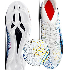 MEBAMY Soccer Cleats Football Shoes Lightweight Soccer Boots AG TF Spike Sneaker Firm Ground Turf Outdoor Indoor Training Ankle Shoes