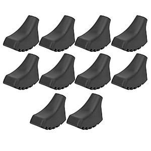 RiToEasysports 10Pcs Walking Stick Pad PVC Lightweight Trekking Pole Replacement Tips with 11mm Interface Inner Diameter
