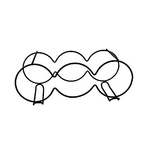 Steel Wine Holder Table Top Countertop Stackable Free Standing Vertical Holder Organizer Modern 5 Bottle (Black Matte)