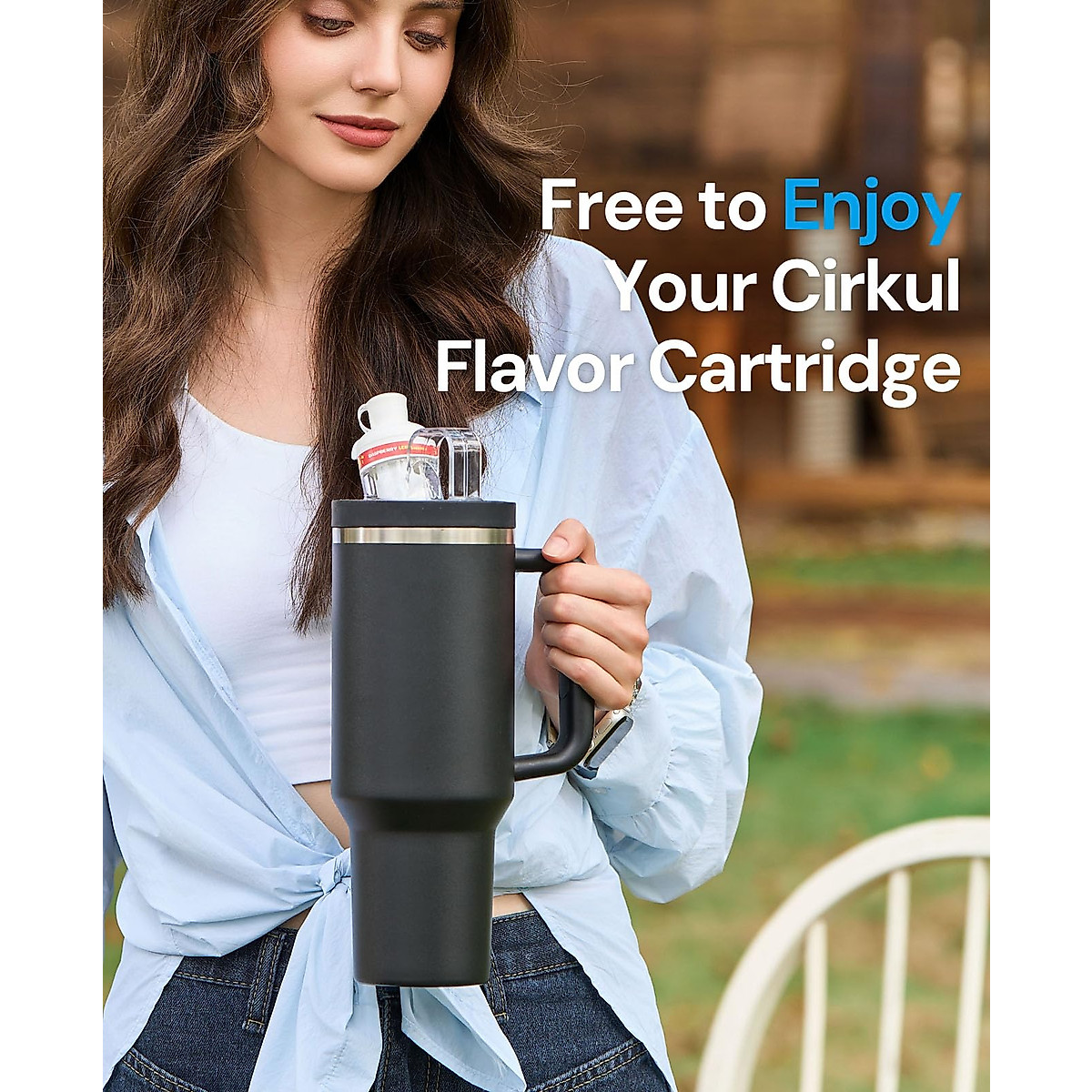 Tumbler Adapter for Stanley to Cirkul, Use Your Flavor Cartridges with Your Tumbler, Fits 40oz / 64oz Stanley Quencher H2.0 FlowState Tumblers, BPA Free Plastic, Food Grade Silicone, Leak Proof