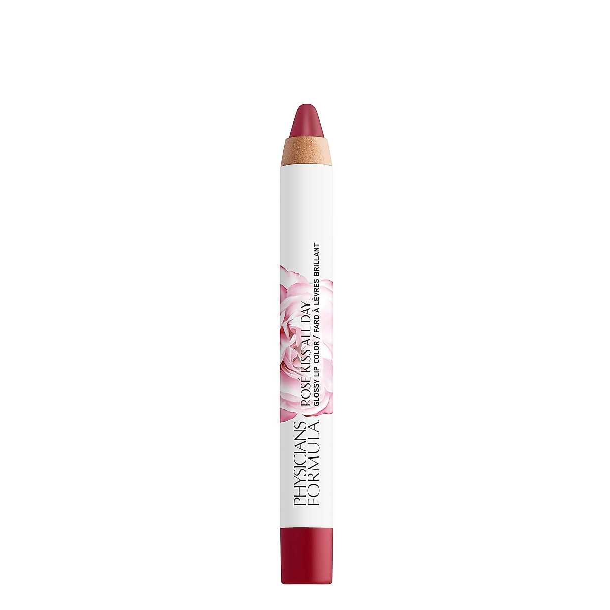 Physicians Formula Rosé Kiss All Day Glossy Lipstick Lip Color Makeup, Red Xoxo | Dermatologist Tested, Clinicially Tested