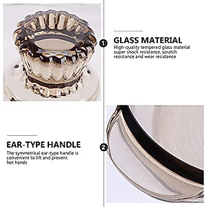 Glass Saucepan with Cover Heat-Resistant Glass Pot and Pan with Lid, Clear Glass Cooking Pot Cookware Set for Pasta, Noodle, Soup & Baby Food