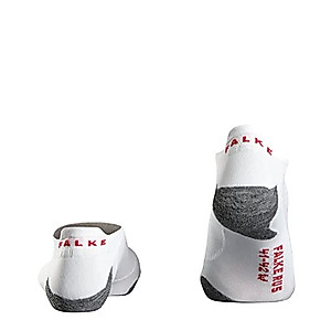 FALKE Women's RU5 Race Invisible Running Socks, No Show, Ultralight Cushion, Athletic, Breathable Quick Dry, Nylon, White (White-Mix 2020), 8-9, 1 Pair