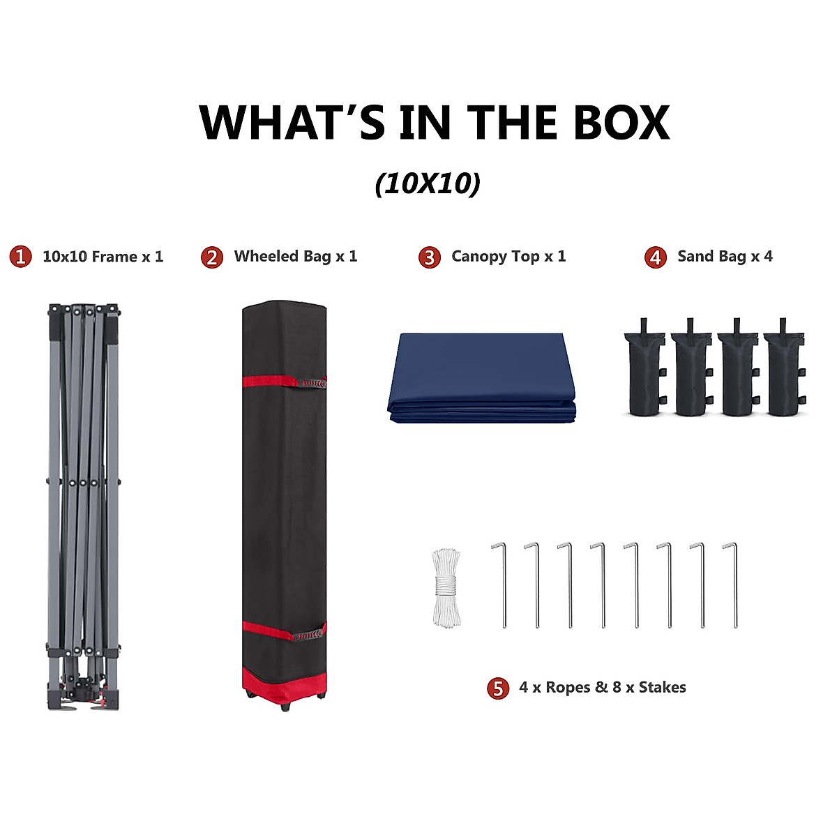 ABCCANOPY Outdoor Easy Pop up Canopy Tent 10X10, Navy Blue