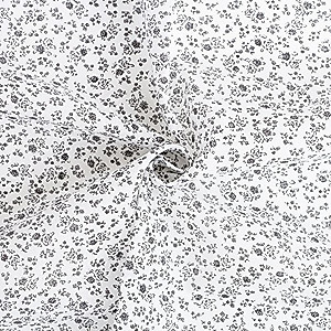 RayLineDo 7pcs 2525cm Different Pattern Patchwork Fabric Craft Printed Cotton Material Mixed Squares Bundle Quilting Scrapbooking Sewing Artcraft DIY Fabric Black Series