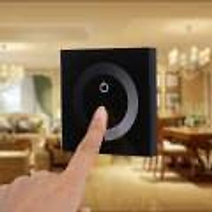 Wall Light, Single Color Touch Panel Dimmer Wall Switch Controller LED Light Strip DC 12V-24V (Black)