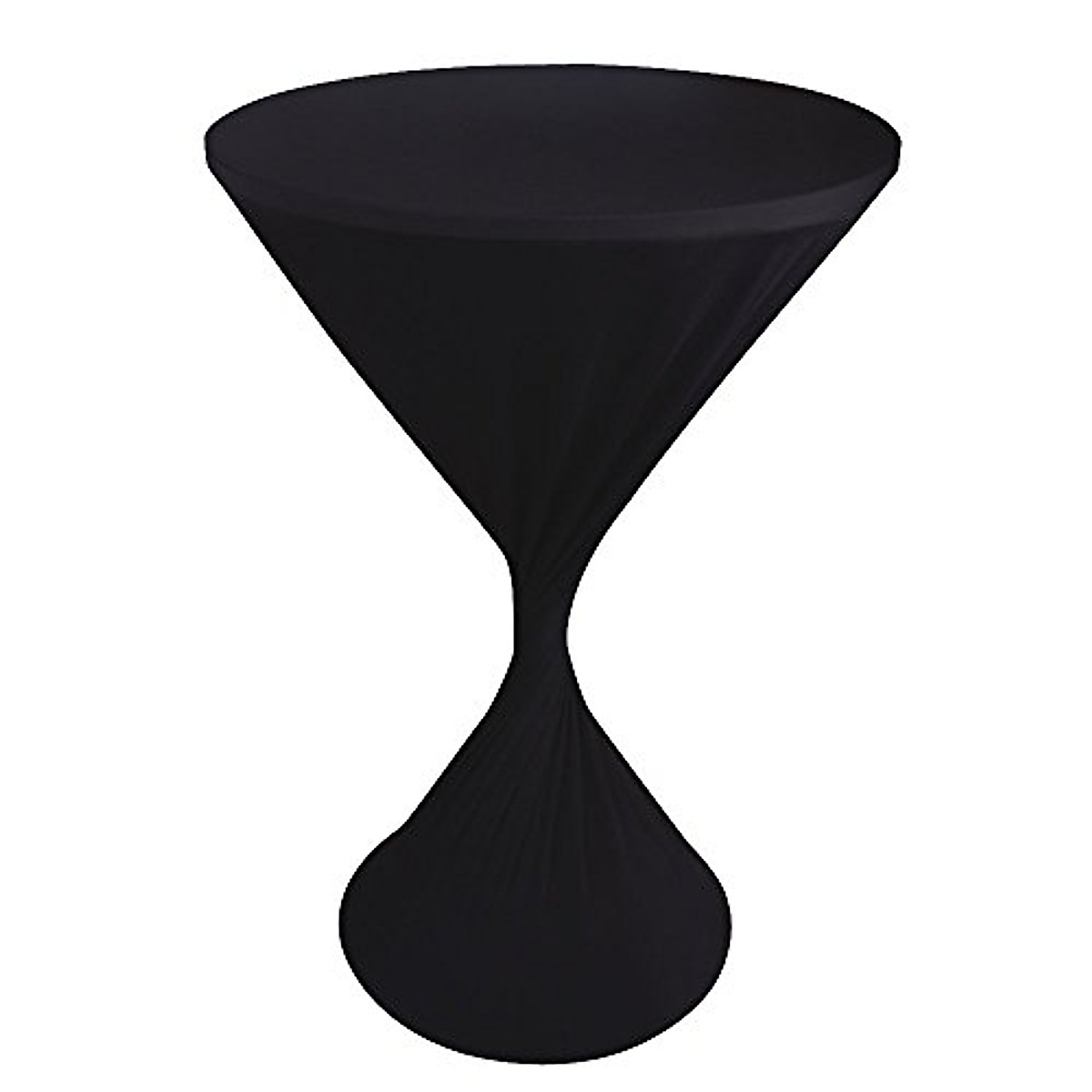 JISEN Cocktail Spandex Fitted Stretchable Elastic Tablecloth 24x43 Inch Black