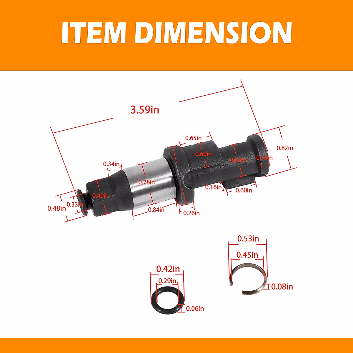 besttruck 1/2” Air Impact Anvil Replacement for Original IR2235TiMax / IR2235QTiMax