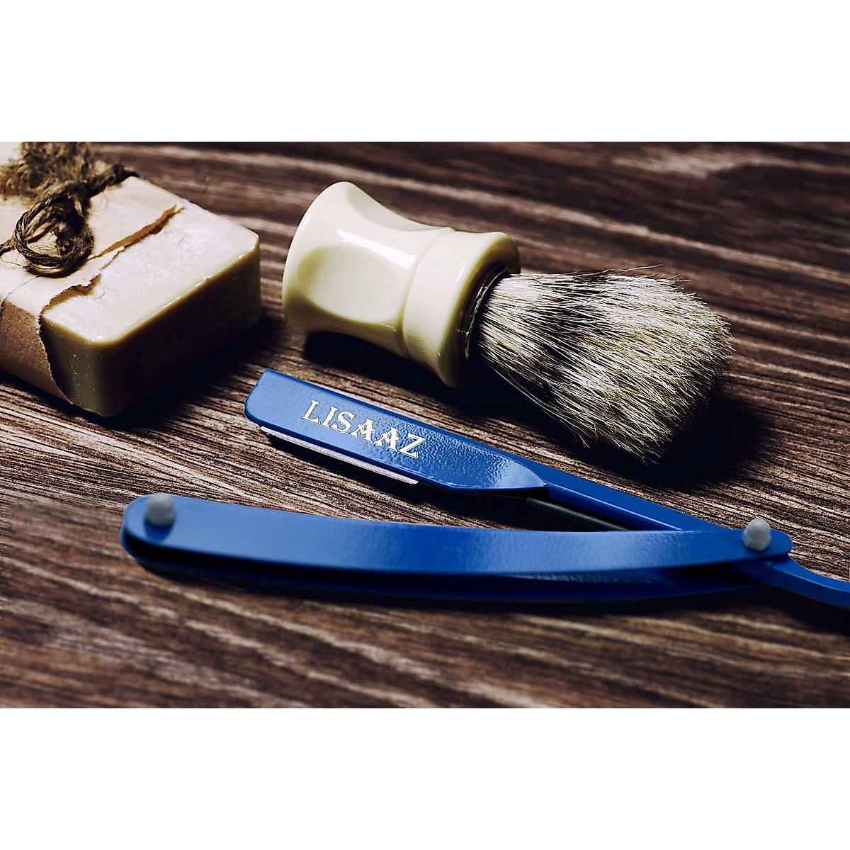 Lisaaz Straight Razors for men 10 Blades Black straight edge razor classic shaving razors for men professional stainless steel razor blades for men quality barber supplies navajas para barbero 4.8in