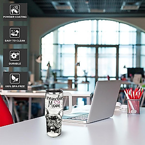 FOCIUZTA 40oz 404 Stainless Steel French Bulldog Themed Tumbler, Insulated & Festive Design, Ideal Gift for Dog Lovers, Easter Gift Cup