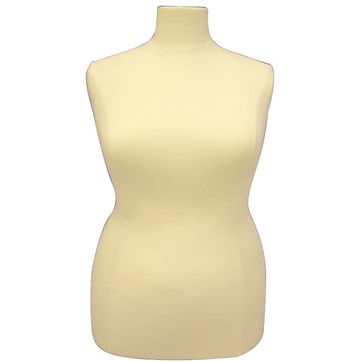 ROXYDISPLAY™ White Color Body Form, Size 18-20, Plus Size Mannequin with Chrome Caster Base+Cap