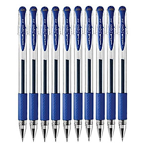 Uni-Ball Signo Gel Ink Pen, Blue, 0.38mm, Pack of 10