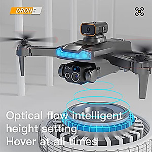 Mini Drone with with 4K Dual HD FPV Camera, 2023 New Upgradded RC Quadcopter FPV Camera Foldable Drone Toys Gift for Adults Kids, with Altitude Hold Headless Mode One Key Start Speed (Black)