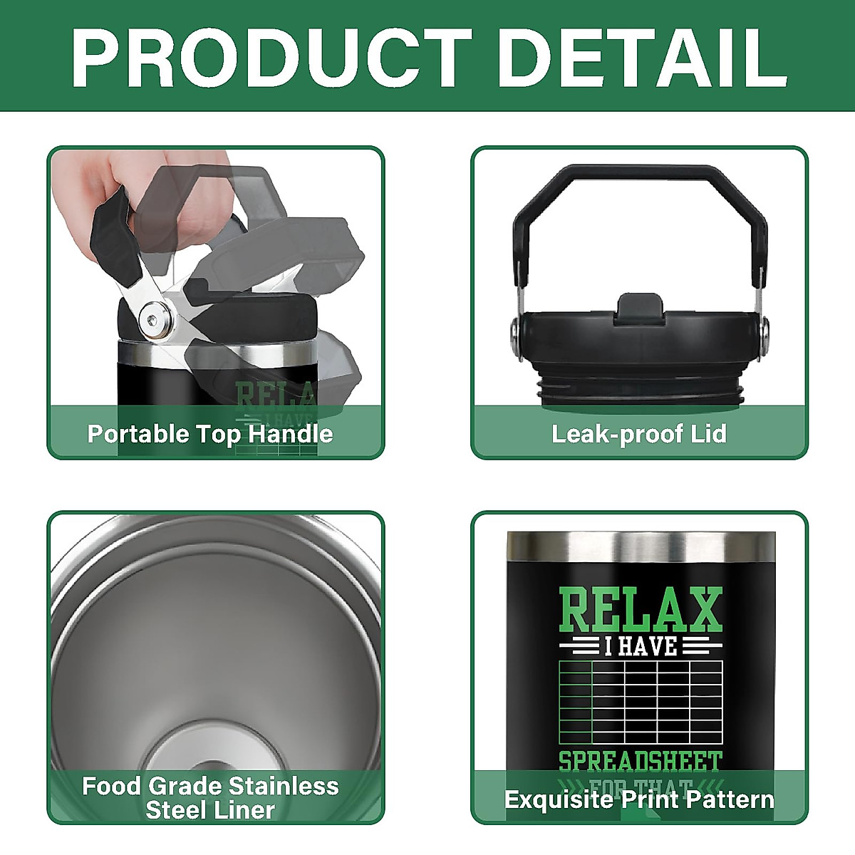 thmasamwr 30oz Excel Tumbler, Spreadsheet Coffee Mug, Relax I Have A Spreadsheet For That Mug for Accountant, CPA, Coworker, Funny Spreadsheet Excel Gifts for Men Women