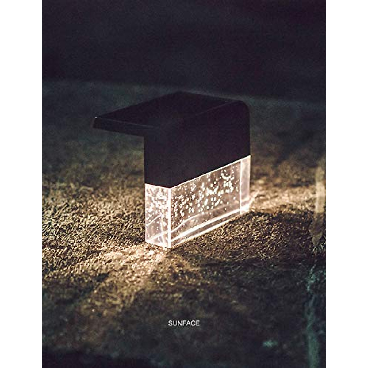 SUNFACESolar Deck Lights Fence Post Lights Outdoor Lighting Garden Decorative - Permanent On All Night (6Pack)