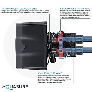 Aquasure Harmony Series 48,000 Grains Whole House Water Softener with High Performance Automatic Digital Metered Control Head | Reduces Hardness & Minerals | Improve Water Quality | for 3-4 bathrooms