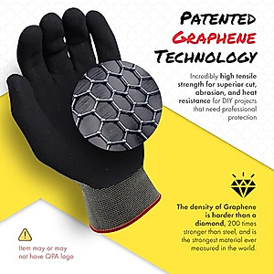 Quest Cut Resistant Work Gloves – Cut Proof Working Gloves Heavy Duty Cutting and Abrasion Protection – Puncture Resistant Gloves - Large, Pack of 3 Pairs
