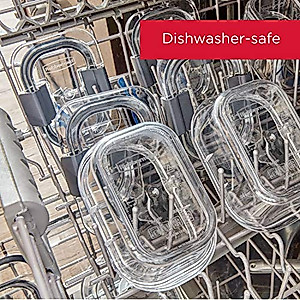Rubbermaid Brilliance BPA Free Food Storage Containers with Lids, Airtight, for Lunch, Meal Prep, and Leftovers, Clear , Set of 2 (9.6 Cup)