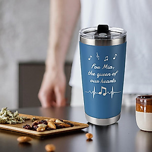 KrazeKK Personalized Coffee Tumbler, Custom Stainless Steel Tumbler with Text, Customized Travel Coffee Mug Cup Gift for Girlfriend, Boyfriend, Mom, Dad (20Oz Engraved)