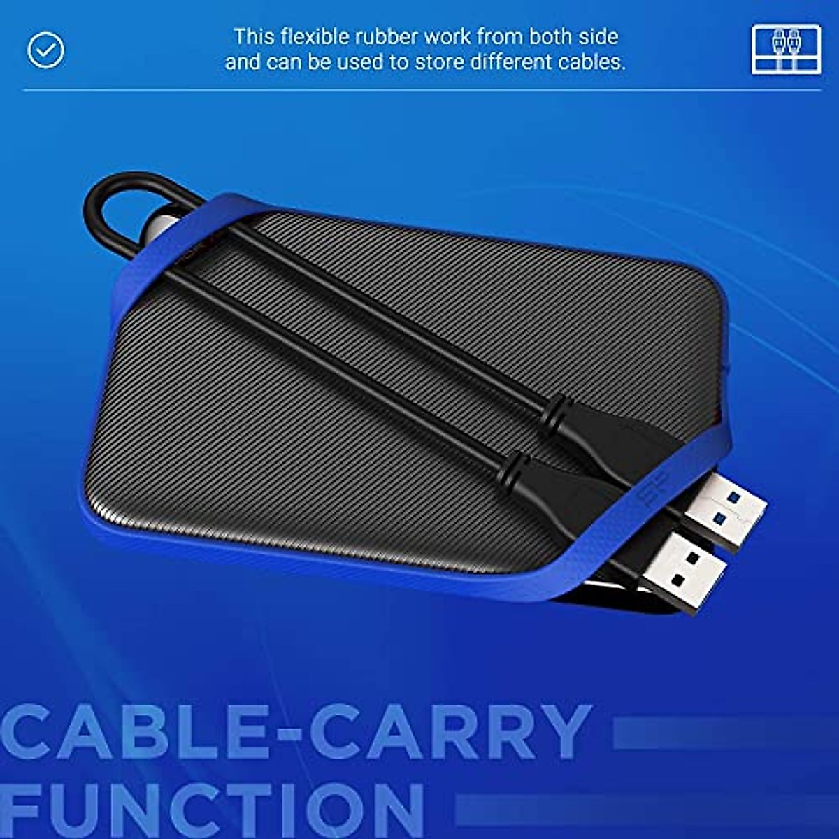 Silicon Power 1TB USB-C USB 3.0 Rugged Game-Drive Portable External Hard Drive A62, Compatible with PS4 Xbox One and PS5