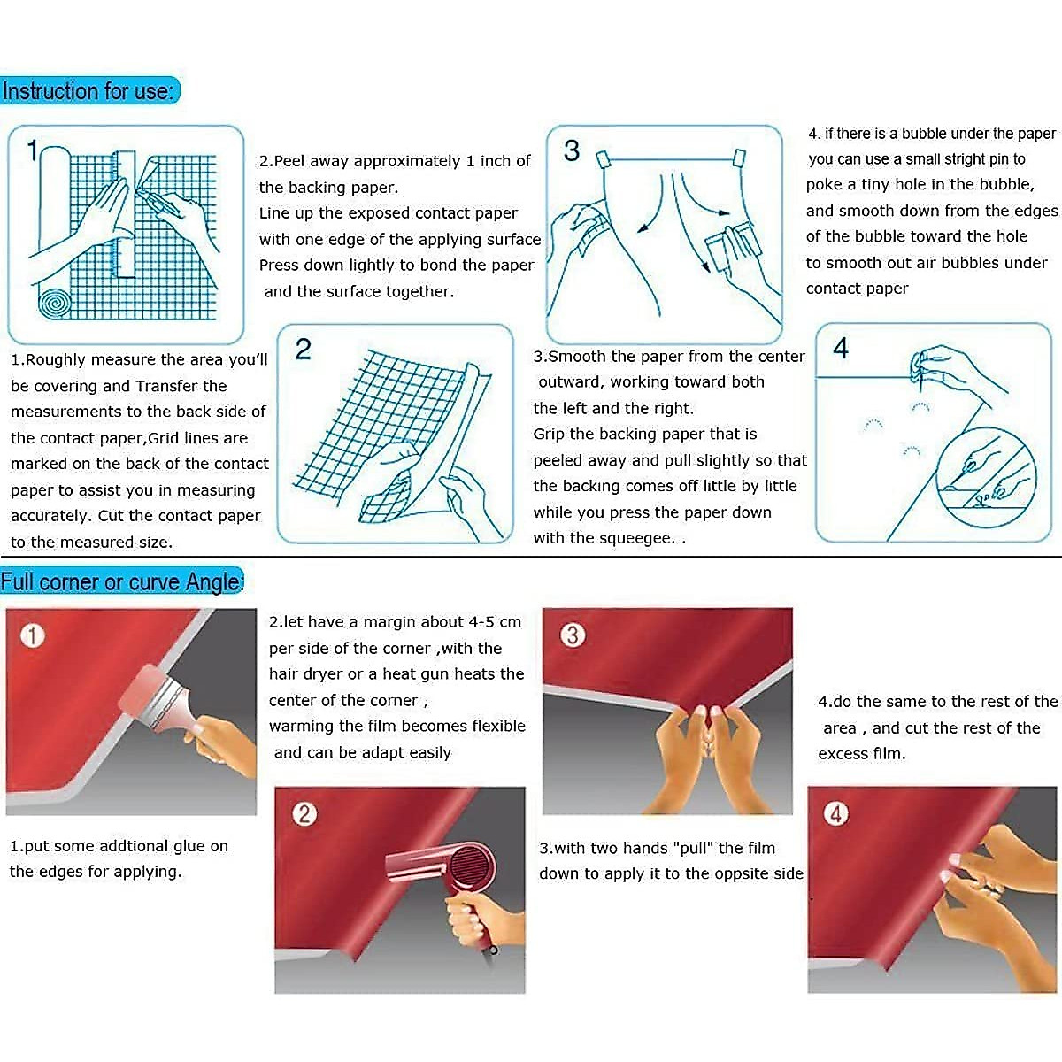 GLOW4U Self Adhesive Vinyl Decorative Floral Shelf Drawer Liner Paper Peel and Stick Wallpaper for Cabinets Shelves Dresser Drawer Furniture Wall Sticker Crafts Decal (17.7x78.7 Inches)