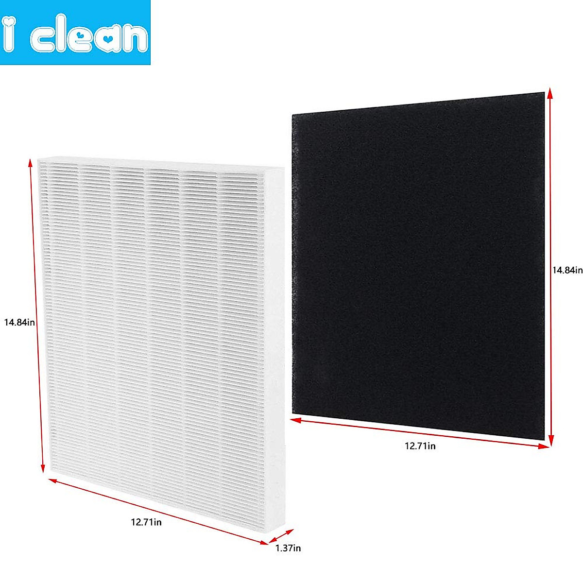 I clean Replacement for Coway AP-1512HH Mighty Air Purifier Filter Compatible with Coway AP-1512HH 3304899 AP1512HH AP1512 1512 1512HH (2 Premium HEPA Filter and 4 Carbon Pre-Filters)