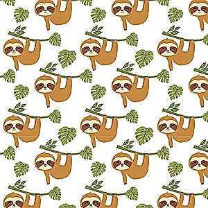 Stesha Party Sloth Wrapping Paper Gift Wrap for Kids - Folded Flat 30 x 20 Inch - 3 Sheets