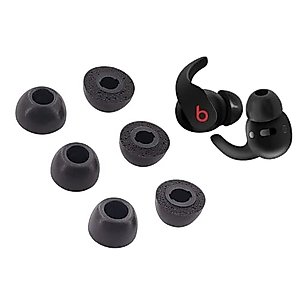 Zotech 3 Pairs Replacement Fit in Case Memory Foam Ear Tips for Beats Fit Pro Beats Studio Buds (S/M/L, Black)