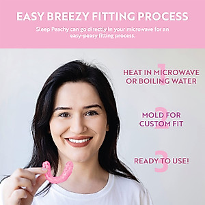 Sleep Peachy Night Guard for Women - Pack of 2 Mouth Guard for Teeth Grinding, Clenching and Bruxism (Pink)