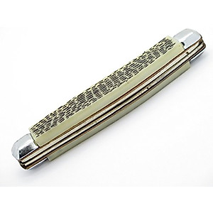 Artist Unknown Vintage Old Stock 1980s Made In China Snake Skin Stockman Folding Pocket Whittler Knife